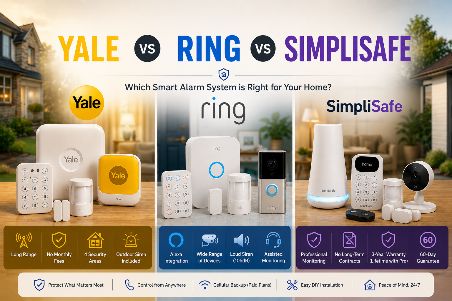 The Trio of Security: Yale vs Ring vs SimpliSafe – Which DIY Alarm ...